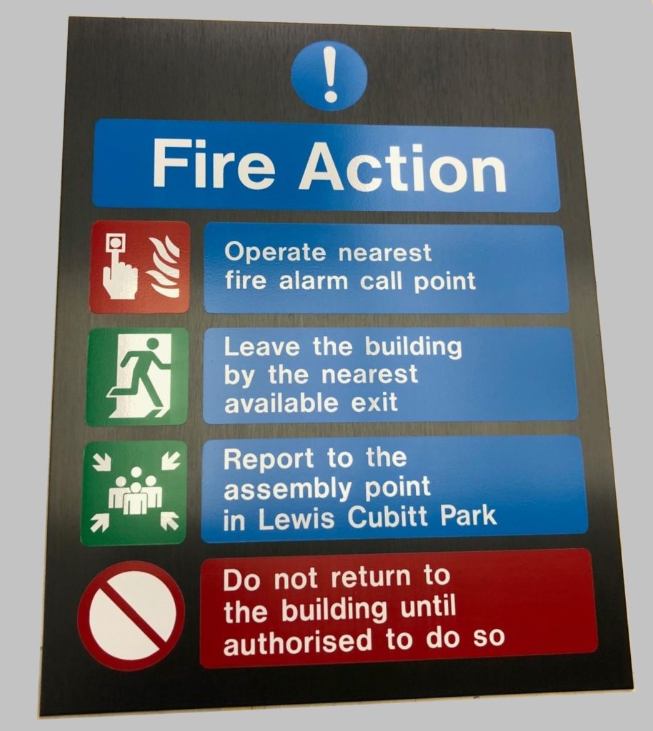 Fire Signage - Davis Architectural Services Ltd